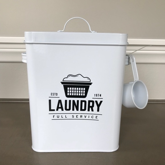 Accessories | Farmhouse Laundry Tin Canister | Poshmark